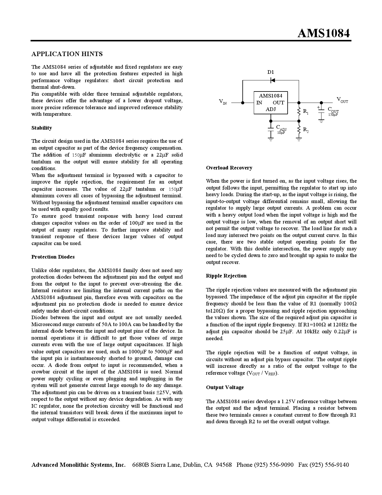 AMS1084CM-5.0_（AMS）AMS1084CM-5.0中文资料_价格_PDF手册-立创电子商城