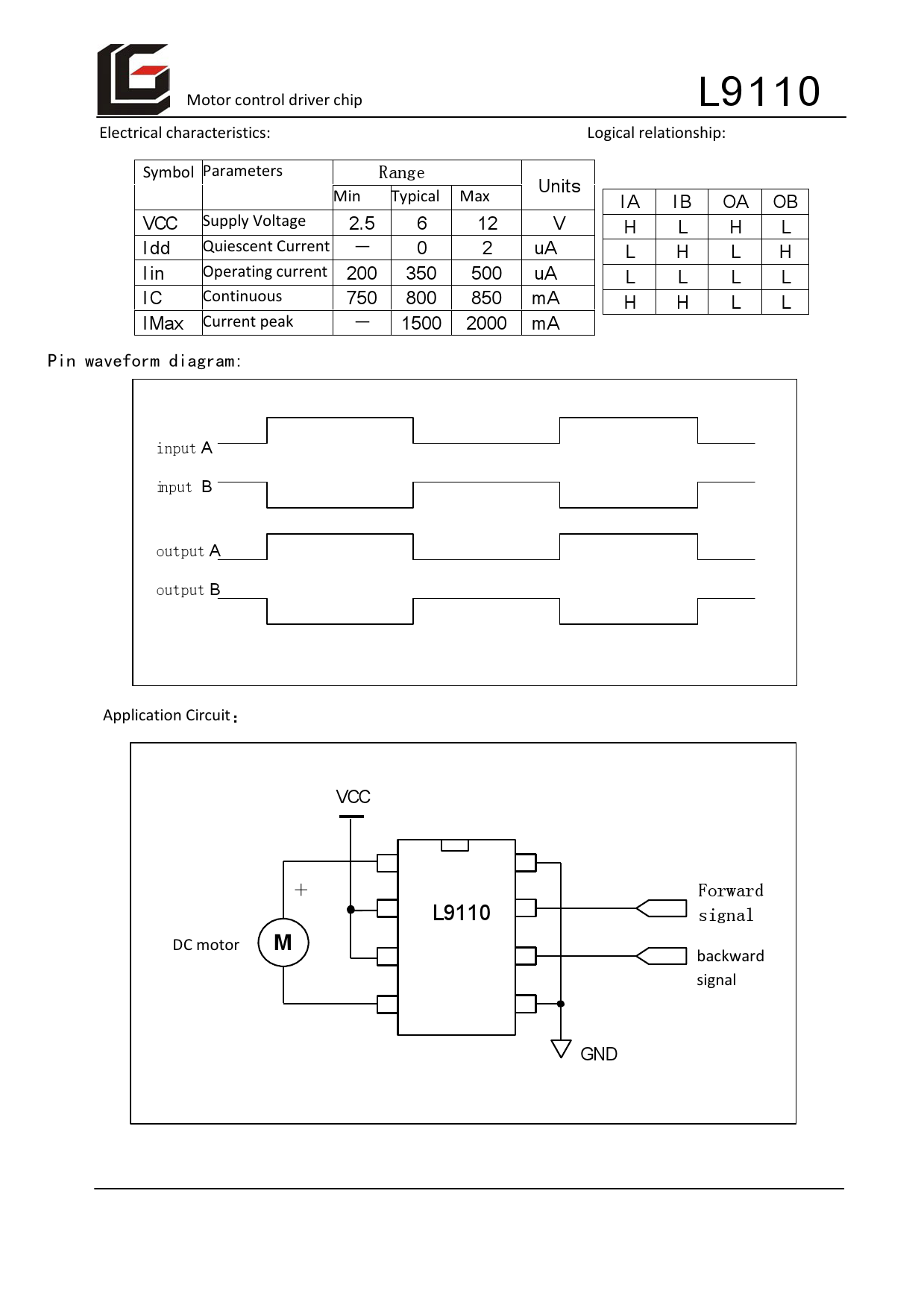 L9110S_（LG）L9110S中文资料_价格_PDF手册-立创电子商城