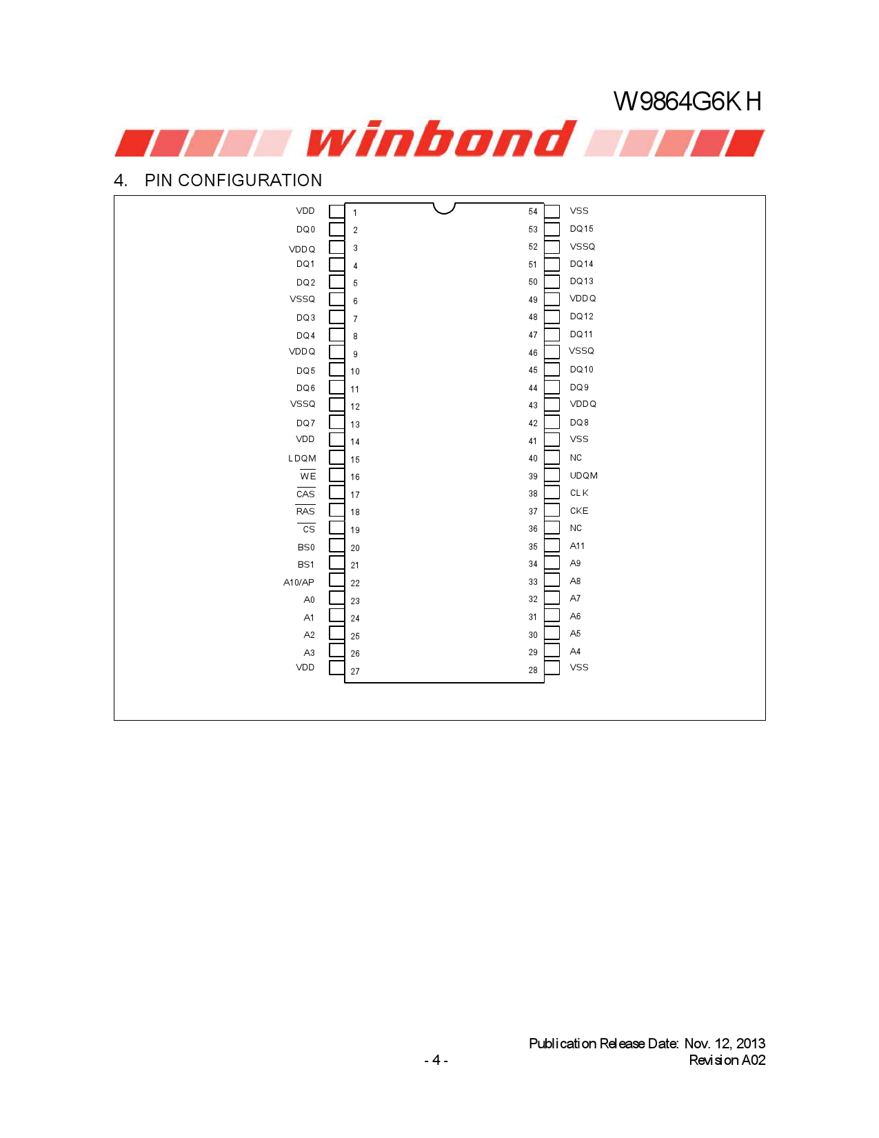 W9864G6KH-6_（WINBOND(华邦)）W9864G6KH-6中文资料_价格_PDF手册-立创电子商城