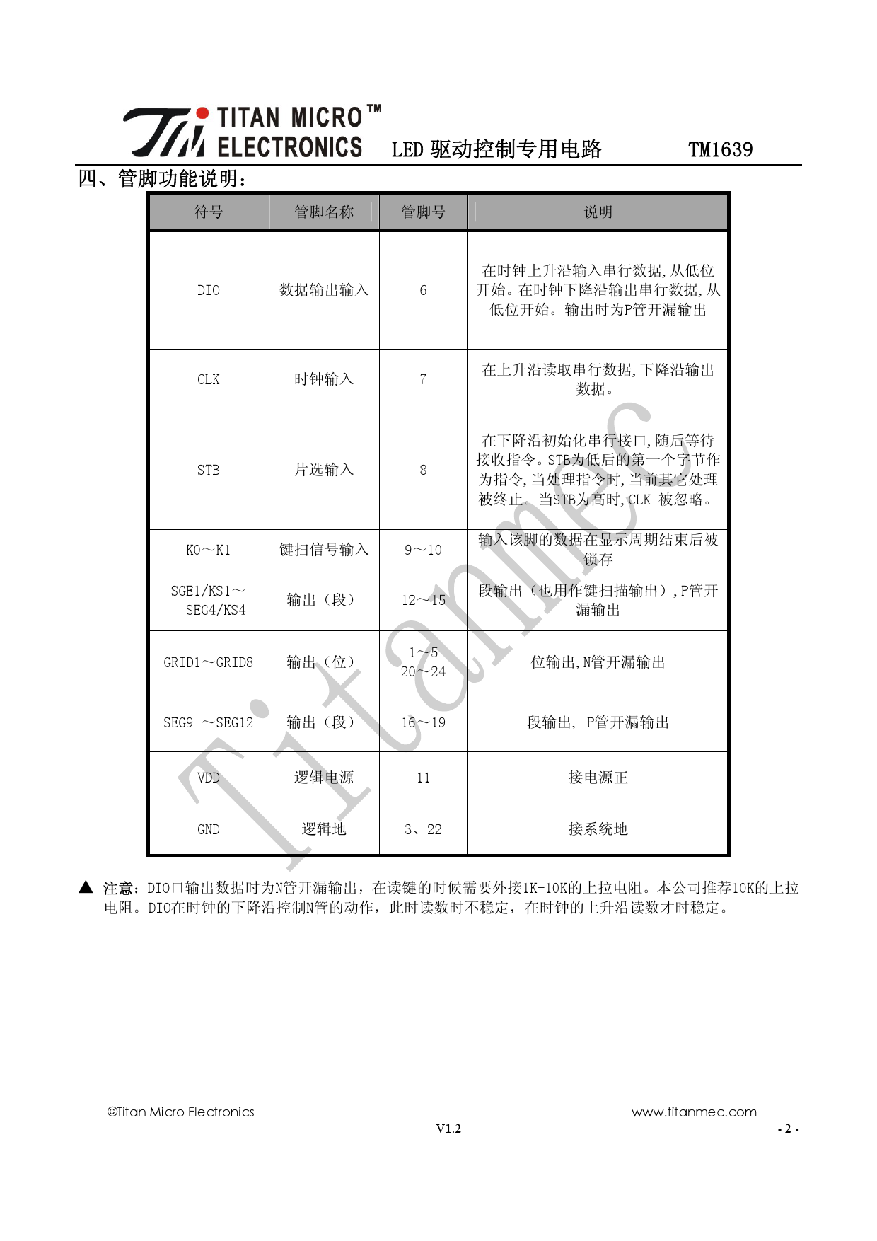 TM1639_（TM(天微)）TM1639中文资料_价格_PDF手册-立创电子商城