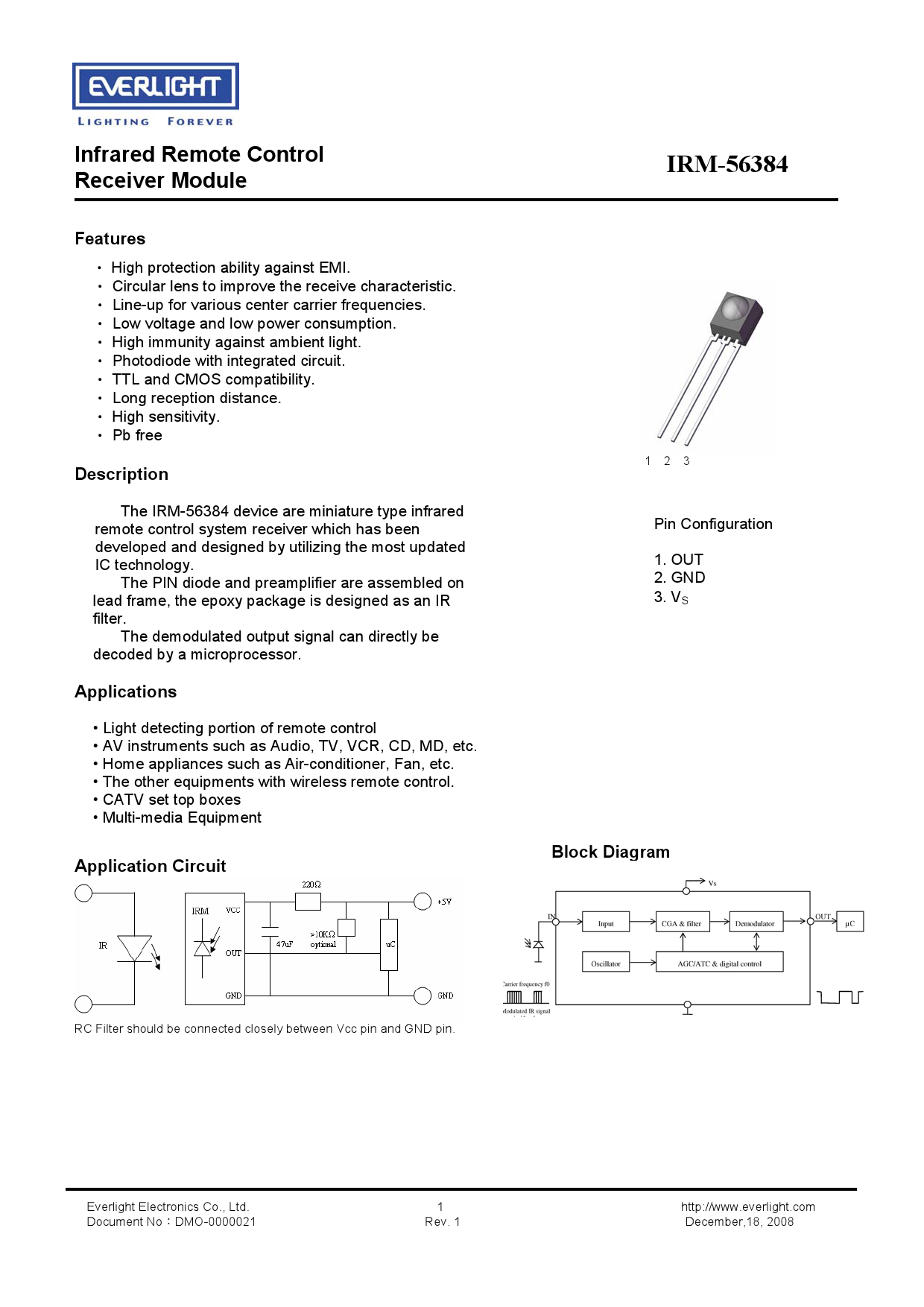IRM-56384_（EVERLIGHT(亿光)）IRM-56384中文资料_价格_PDF手册-立创电子商城