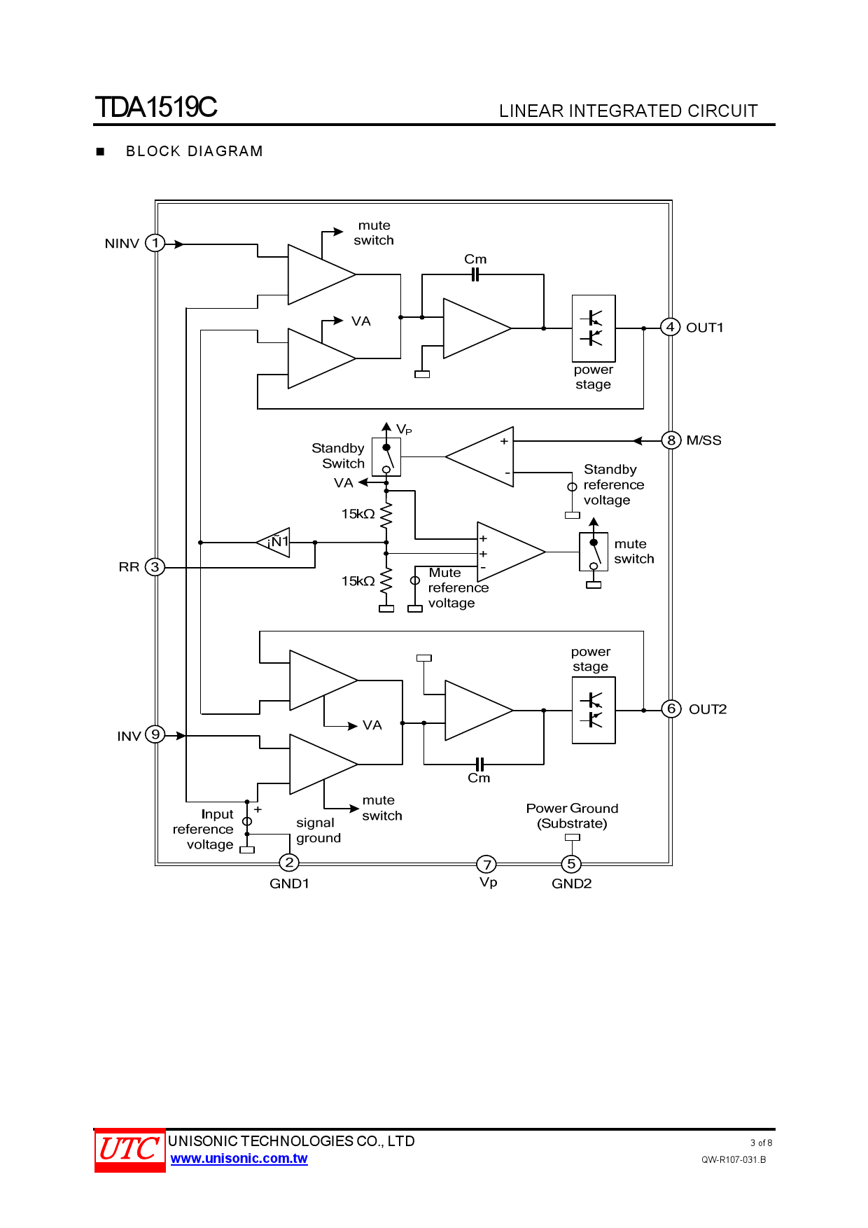 TDA1519CL-H09-B-T_（UTC(友顺)）TDA1519CL-H09-B-T中文资料_价格_PDF手册-立创电子商城