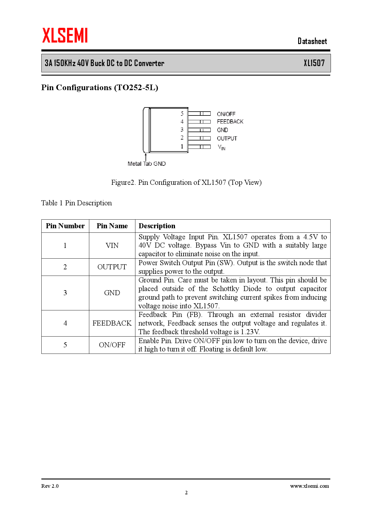 XL1507-ADJE1_（XLSEMI(芯龙)）XL1507-ADJE1中文资料_价格_PDF手册-立创电子商城