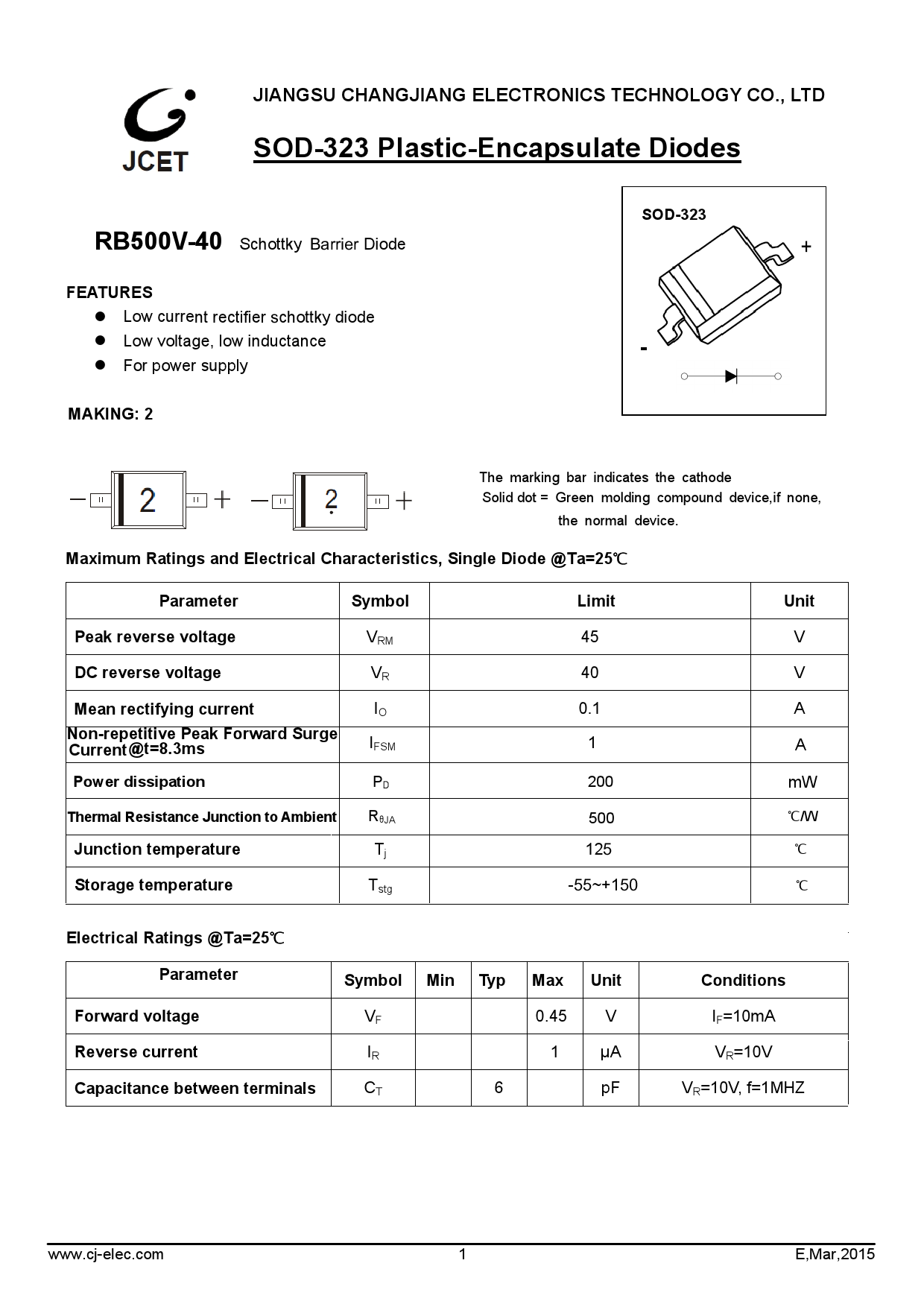 RB500V-40_（CJ(江苏长电/长晶)）RB500V-40中文资料_价格_PDF手册-立创电子商城