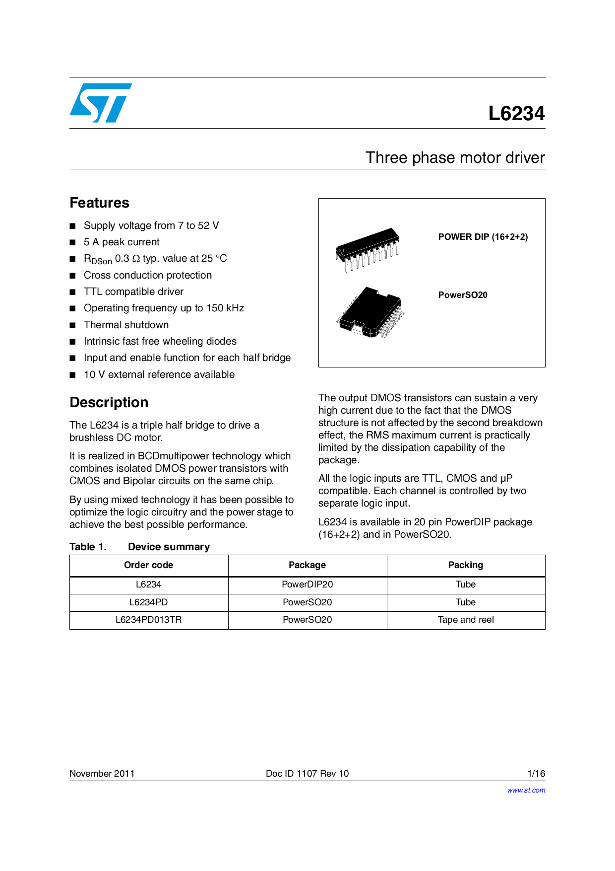 L6234PD013TR_（ST(意法半导体)）L6234PD013TR中文资料_价格_PDF手册-立创电子商城