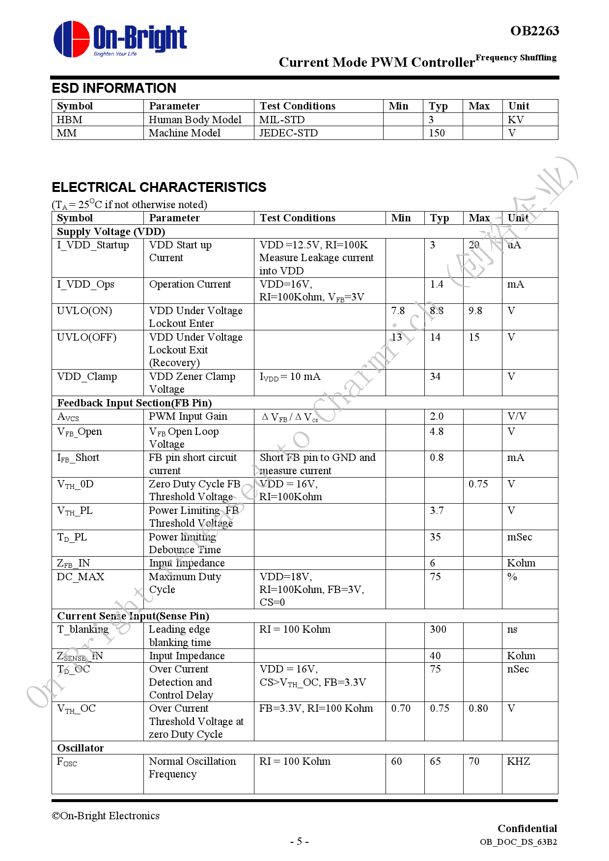 OB2263AP_（OB(昂宝)）OB2263AP中文资料_价格_PDF手册-立创电子商城