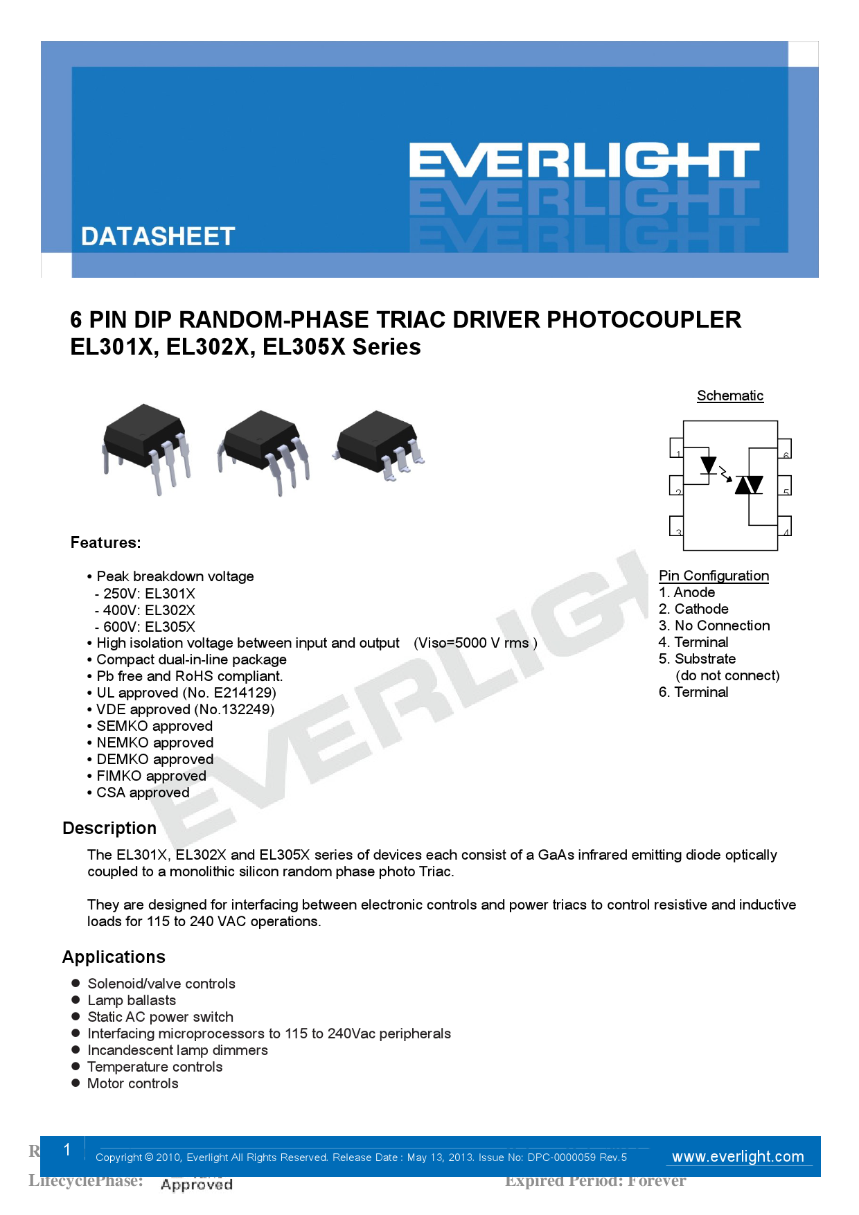 EL3052_（EVERLIGHT(亿光)）EL3052中文资料_价格_PDF手册-立创电子商城