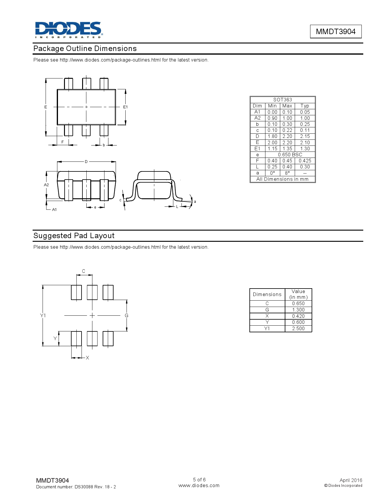 MMDT3904-7-F_（DIODES(美台)）MMDT3904-7-F中文资料_价格_PDF手册-立创电子商城