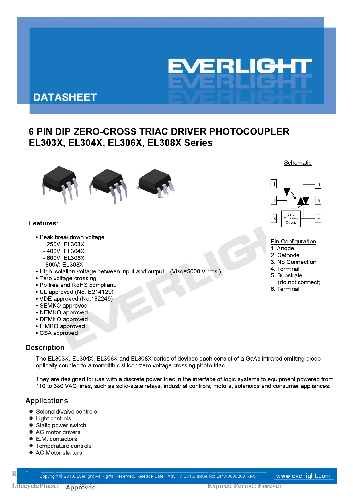 EL3063_（EVERLIGHT(亿光)）EL3063中文资料_价格_PDF手册-立创电子商城