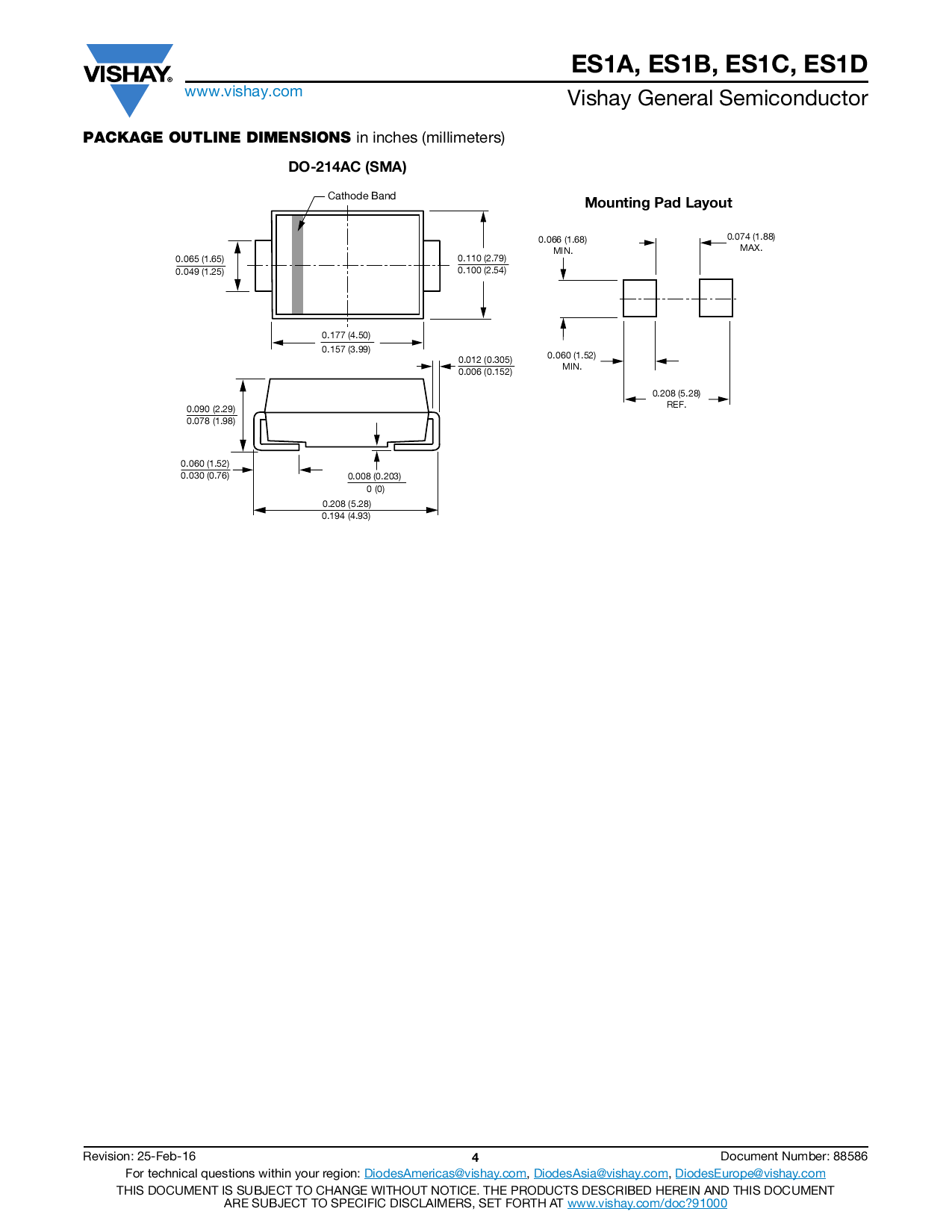 ES1D-E3/61T_（VISHAY(威世)）ES1D-E3/61T中文资料_价格_PDF手册-立创电子商城