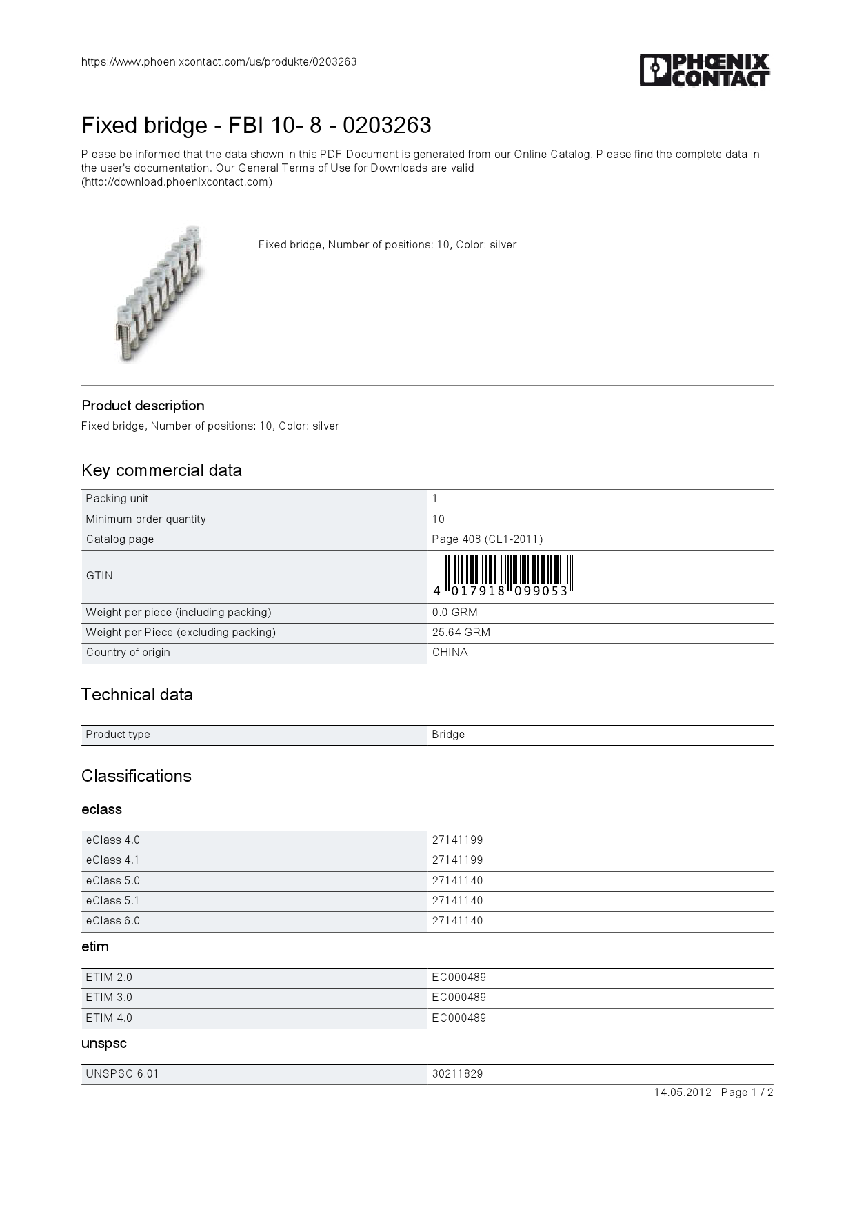 FBI 10-8 0203263_（Phoenix Contact(菲尼克斯)）FBI 10-8 0203263中文资料_价格_PDF手册-立 ...