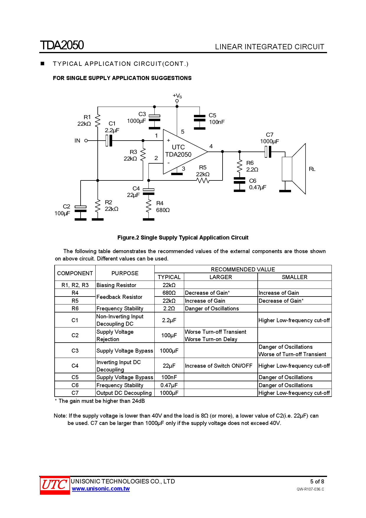 TDA2050L-TB5-T_（UTC(友顺)）TDA2050L-TB5-T中文资料_价格_PDF手册-立创电子商城