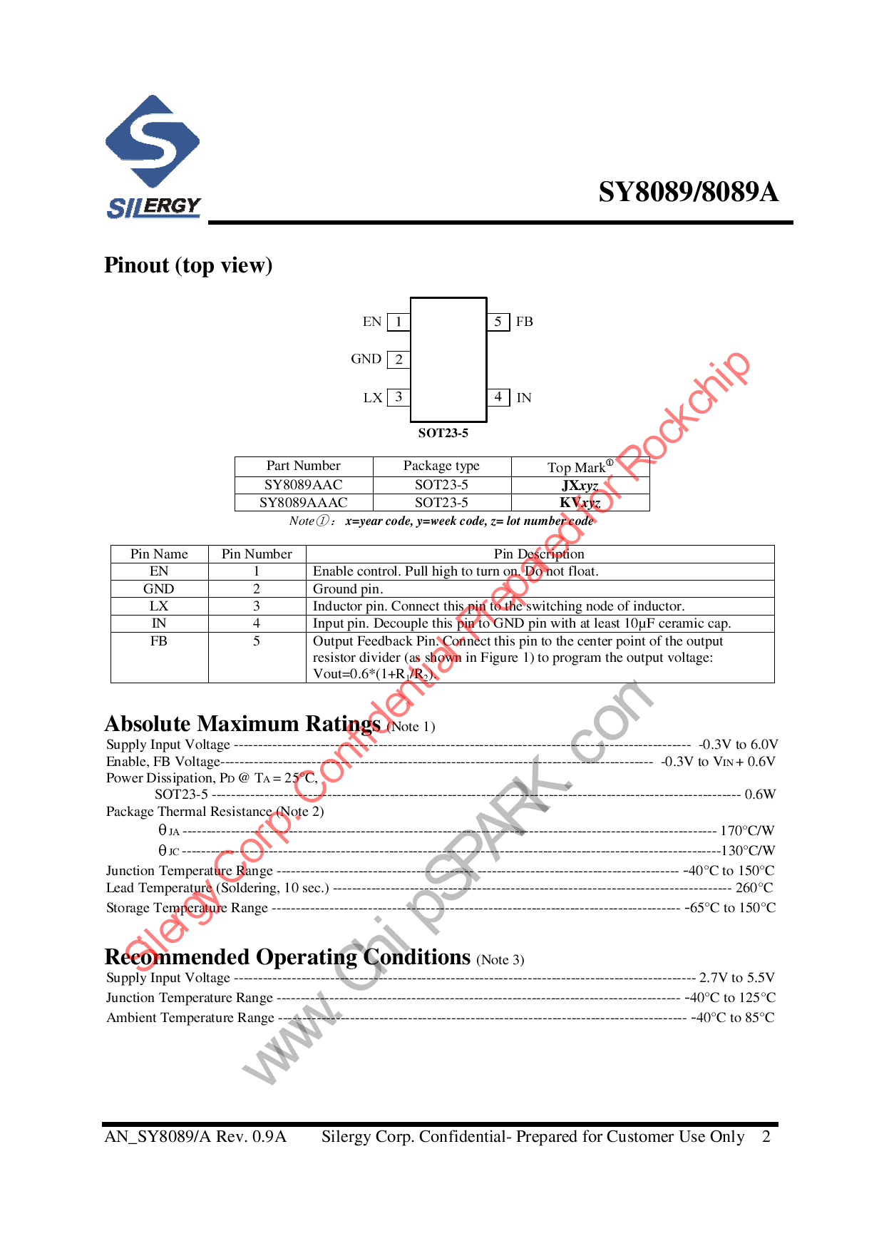 SY8089AAAC_（矽力杰silergy）SY8089AAAC中文资料_价格_PDF手册-立创电子商城