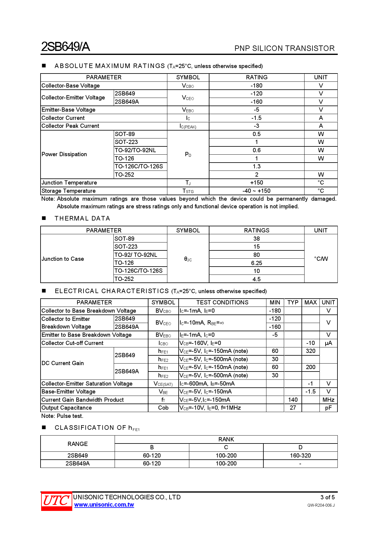 2SB649AG-C-AB3-R_（UTC(友顺)）2SB649AG-C-AB3-R中文资料_价格_PDF手册-立创电子商城