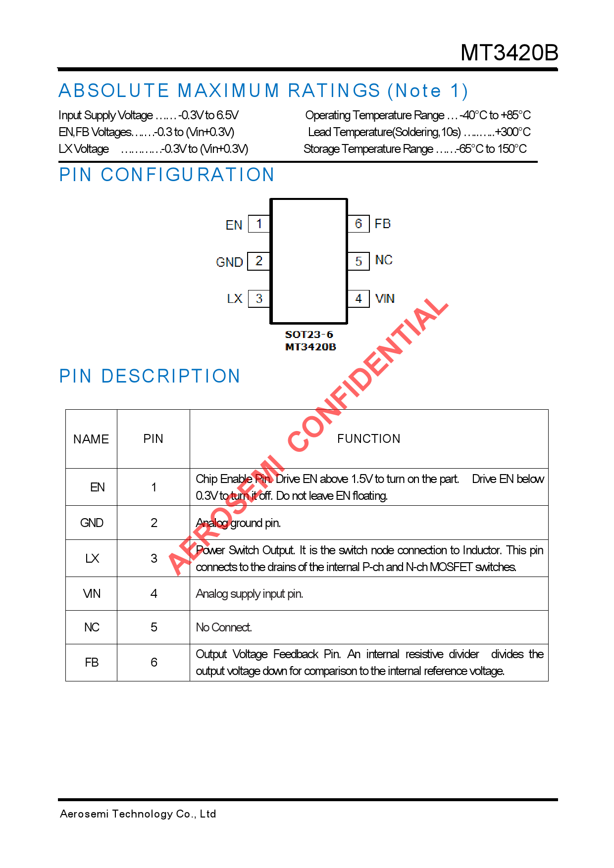 MT3420B_（西安航天民芯）MT3420B中文资料_价格_PDF手册-立创电子商城