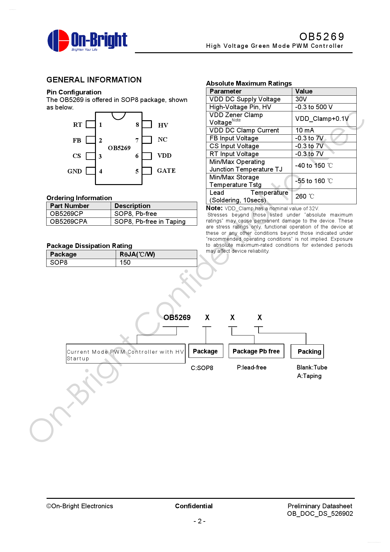 OB5269CPA_（OB(昂宝)）OB5269CPA中文资料_价格_PDF手册-立创电子商城