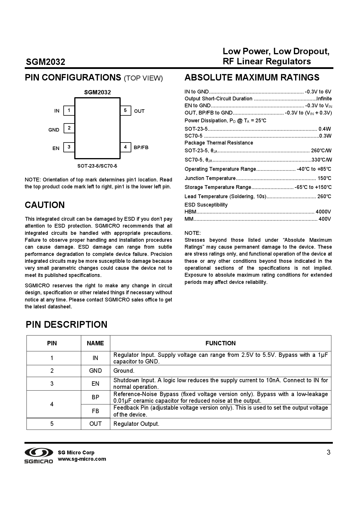 SGM2032-ADJYN5G/TR_（SGMICRO(圣邦微)）SGM2032-ADJYN5G/TR中文资料_价格_PDF手册-立创电子商城