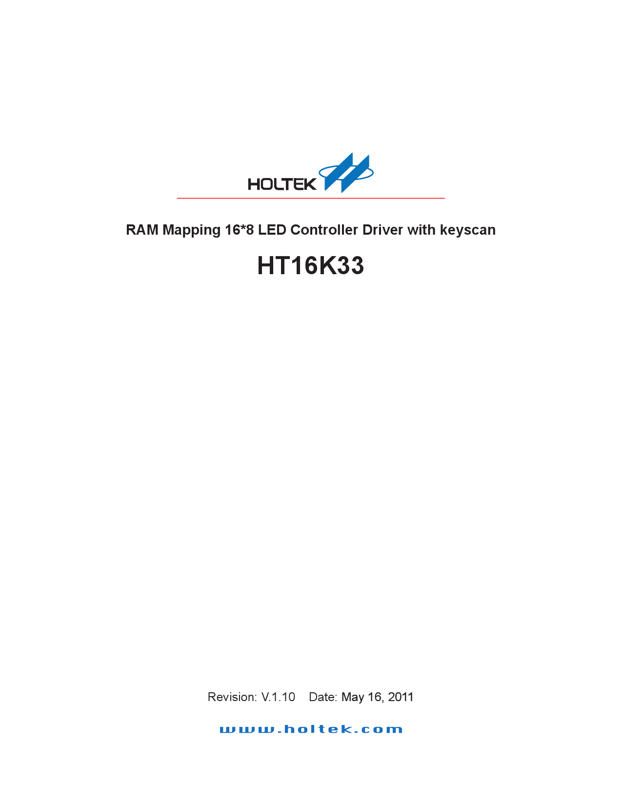 HT16K33_（HOLTEK(台湾合泰/盛群)）HT16K33中文资料_价格_PDF手册-立创电子商城