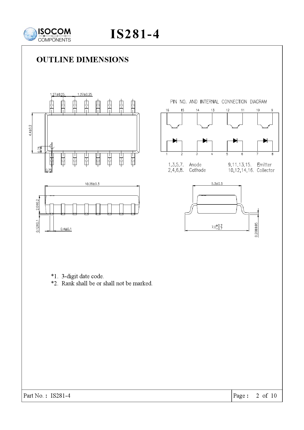 IS281-4_（ISOCOM(英国安数光)）IS281-4中文资料_价格_PDF手册-立创电子商城