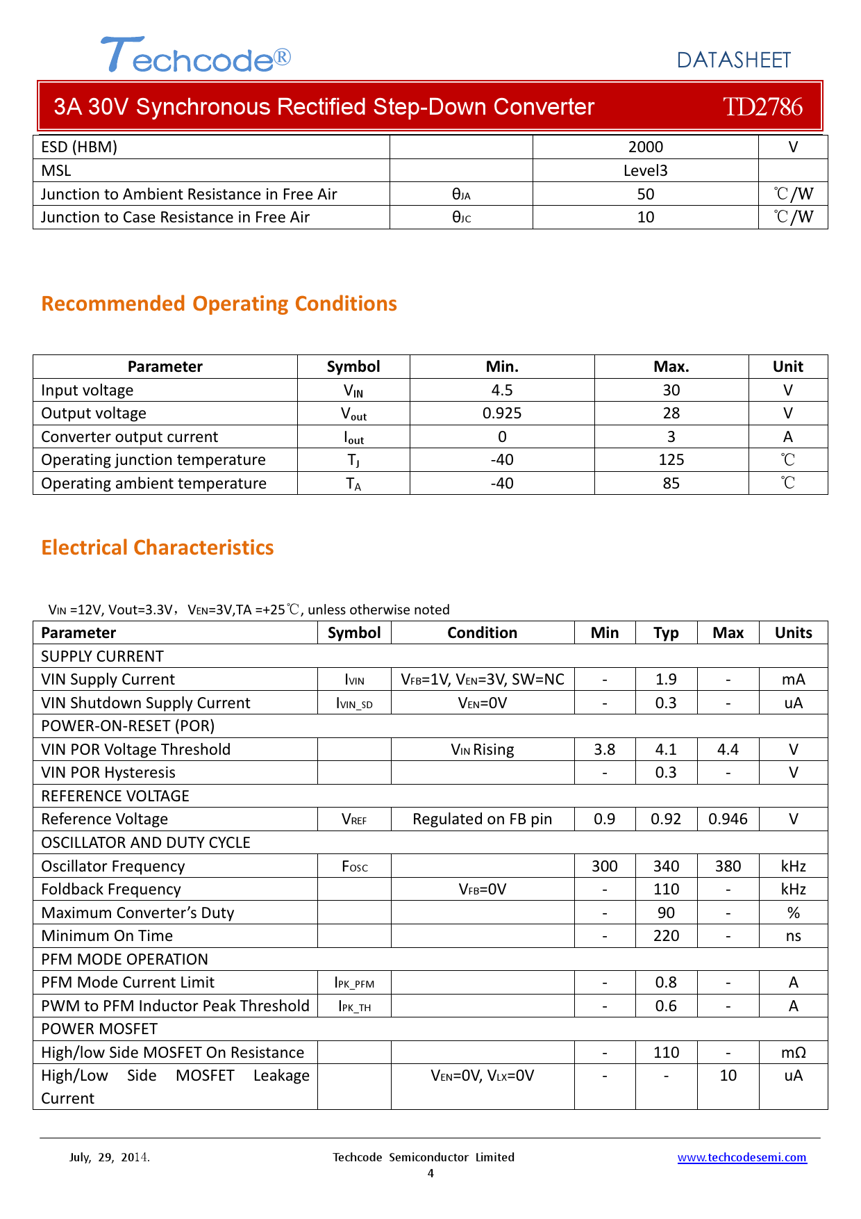 TD2786MR_（Techcode(泰德)）TD2786MR中文资料_价格_PDF手册-立创电子商城
