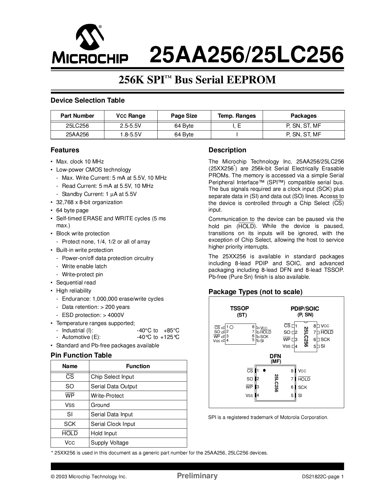 25LC256-I/SN_（MICROCHIP(美国微芯)）25LC256-I/SN中文资料_价格_PDF手册-立创电子商城