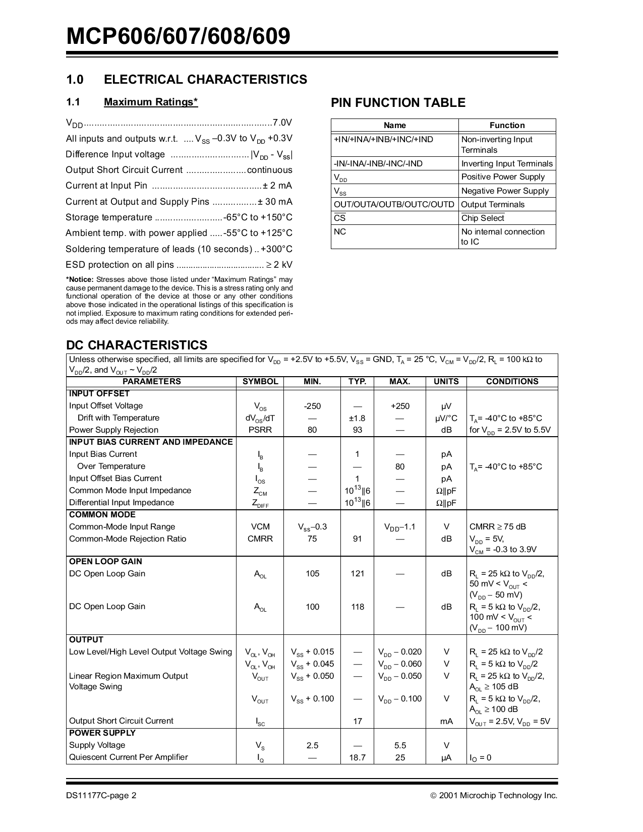 MCP607-I/P_（MICROCHIP(美国微芯)）MCP607-I/P中文资料_价格_PDF手册-立创电子商城