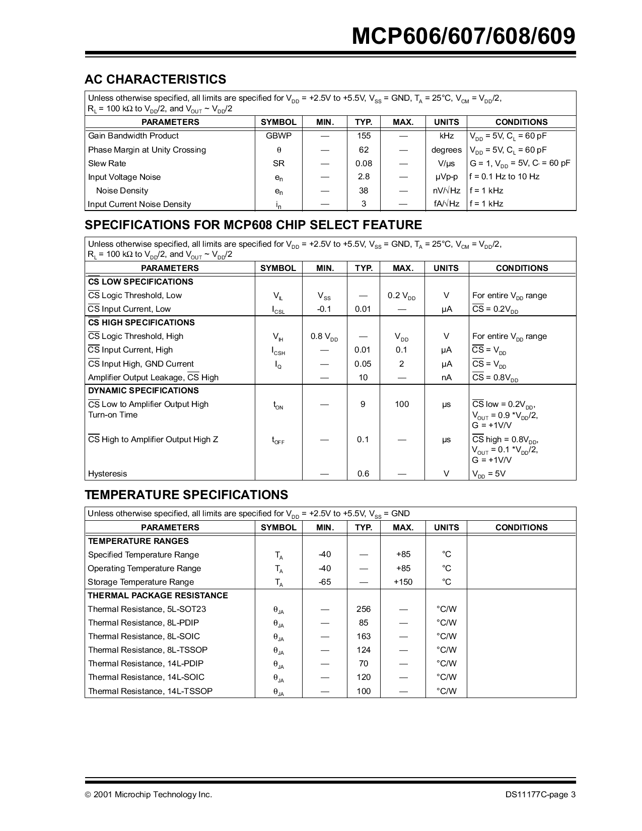 MCP607-I/P_（MICROCHIP(美国微芯)）MCP607-I/P中文资料_价格_PDF手册-立创电子商城