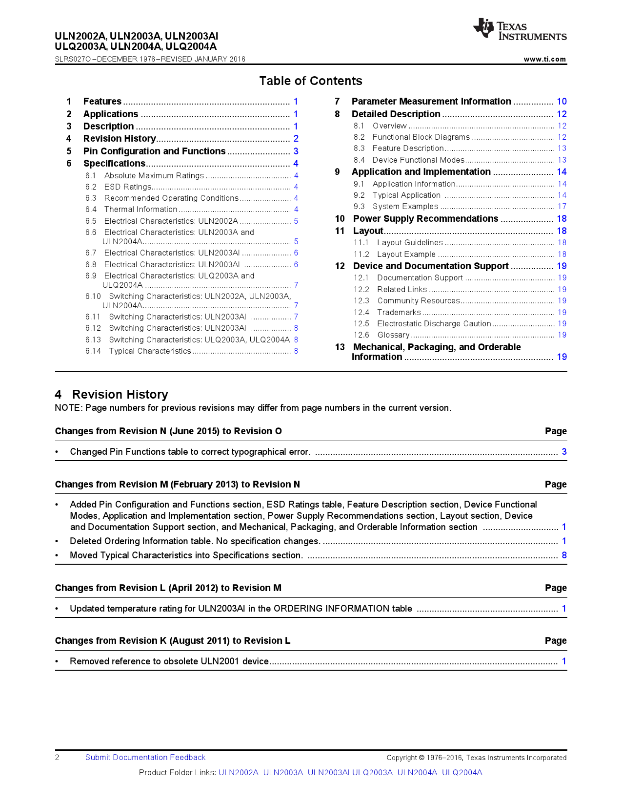 ULN2003AN_（TI(德州仪器)）ULN2003AN中文资料_价格_PDF手册-立创电子商城