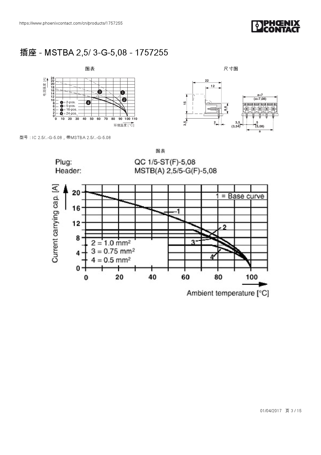 1757255_（Phoenix Contact(菲尼克斯)）1757255中文资料_价格_PDF手册-立创电子商城