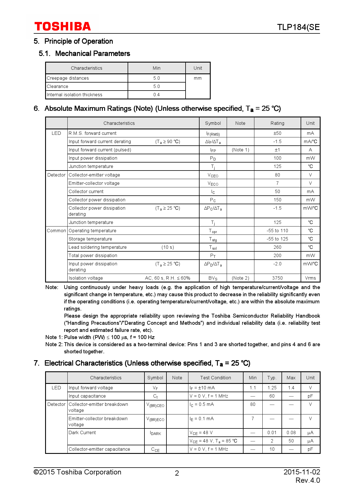 TLP184(GB-TPL,SE_（TOSHIBA(东芝)）TLP184(GB-TPL,SE中文资料_价格_PDF手册-立创电子商城