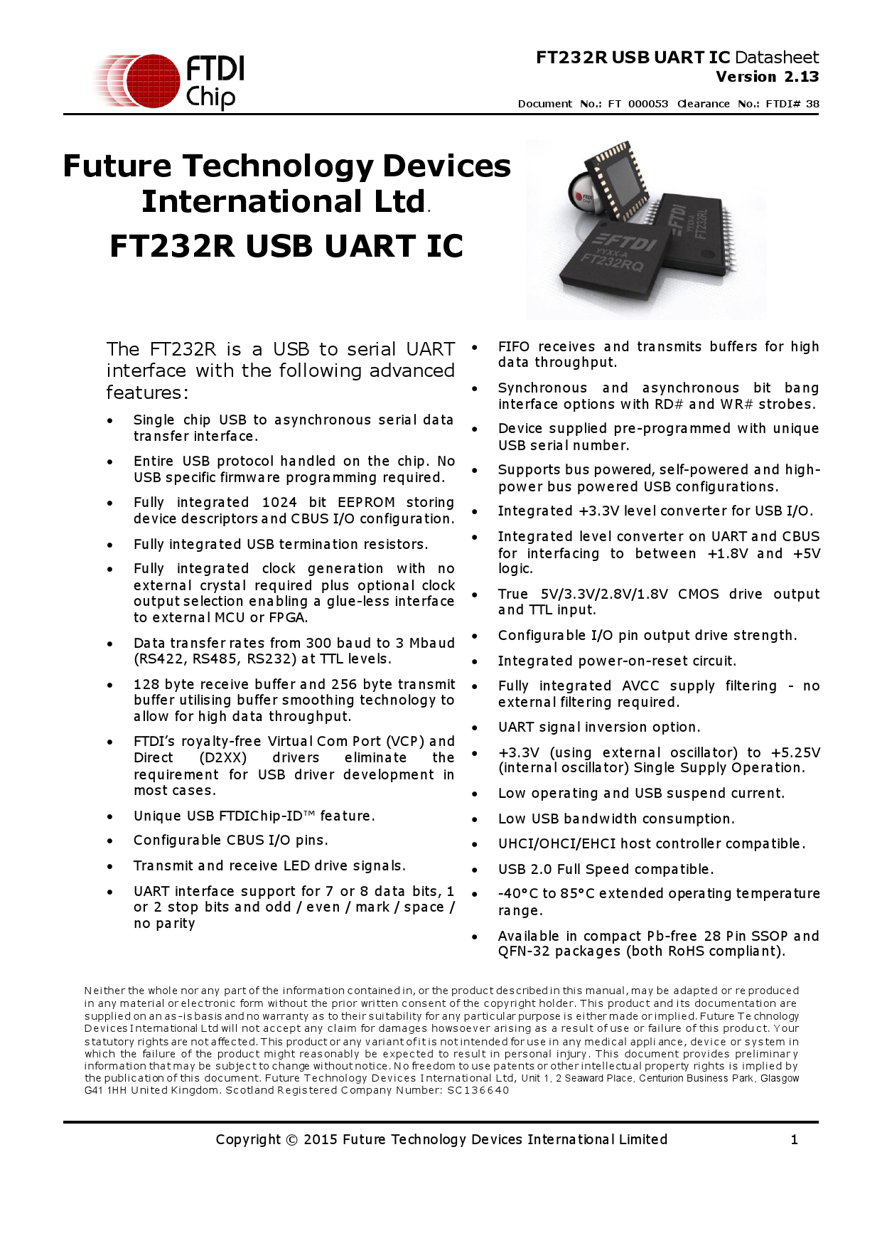 FT232RQ-REEL_（FTDI(飞特帝亚)）FT232RQ-REEL中文资料_价格_PDF手册-立创电子商城