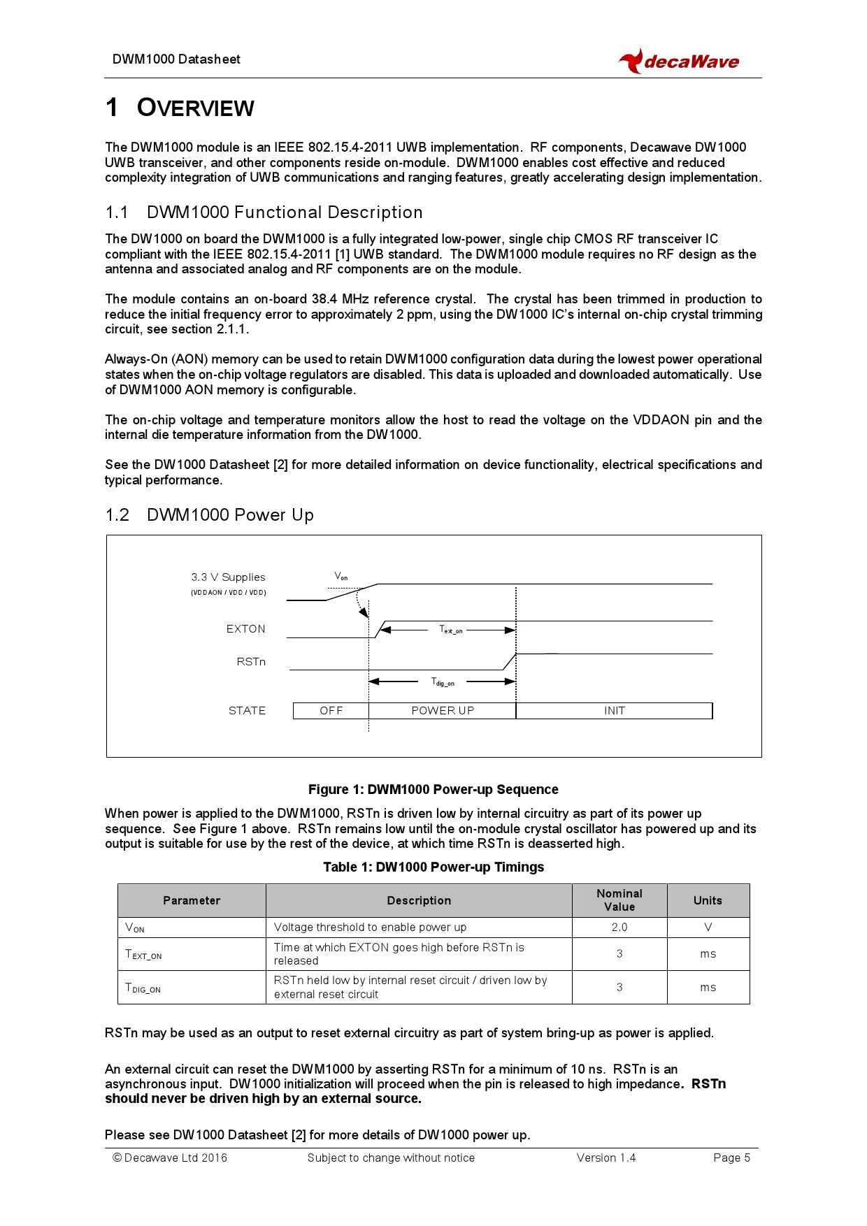 DWM1000_（decaWave）DWM1000中文资料_价格_PDF手册-立创电子商城