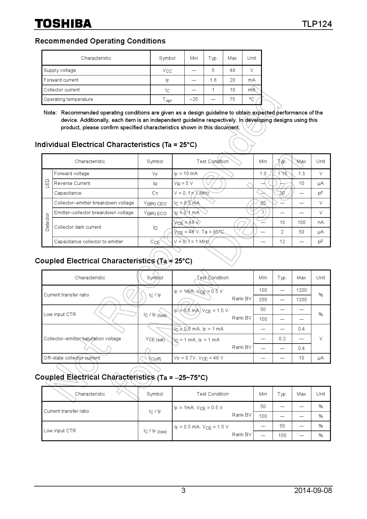 TLP124(BV-TPR,F)_（TOSHIBA(东芝)）TLP124(BV-TPR,F)中文资料_价格_PDF手册-立创电子商城