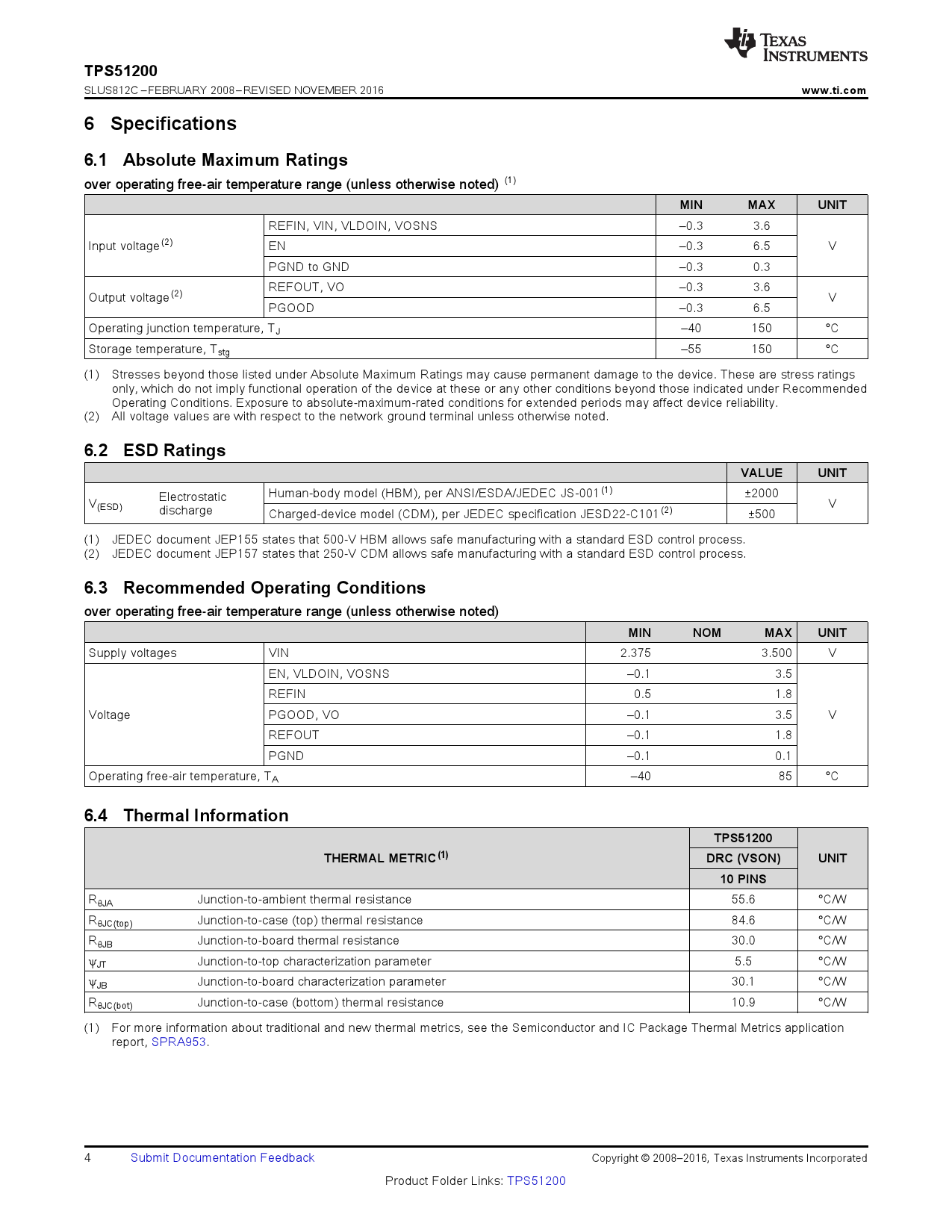 TPS51200DRCR_（TI(德州仪器)）TPS51200DRCR中文资料_价格_PDF手册-立创电子商城