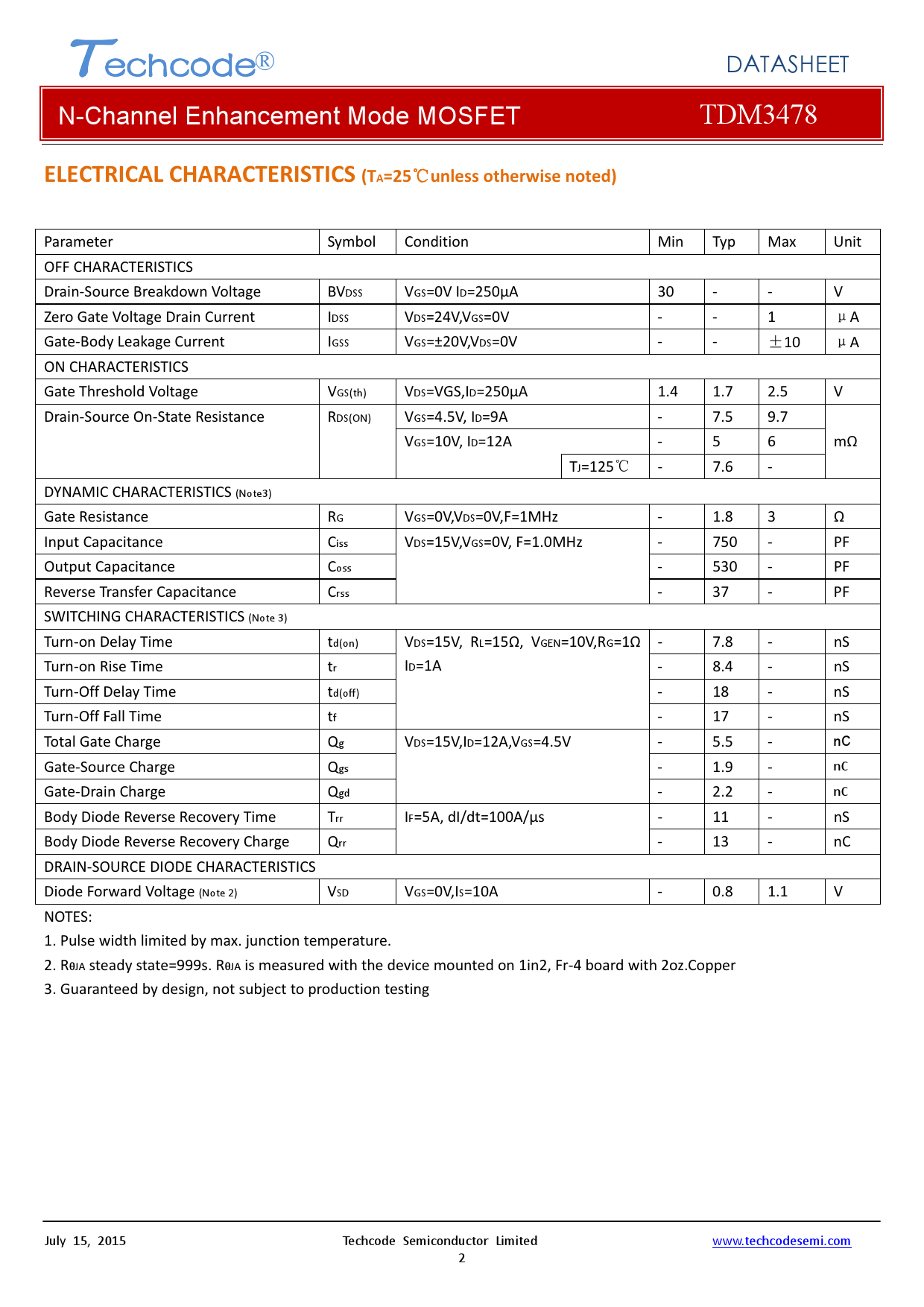 TDM3478_（Techcode(泰德)）TDM3478中文资料_价格_PDF手册-立创电子商城