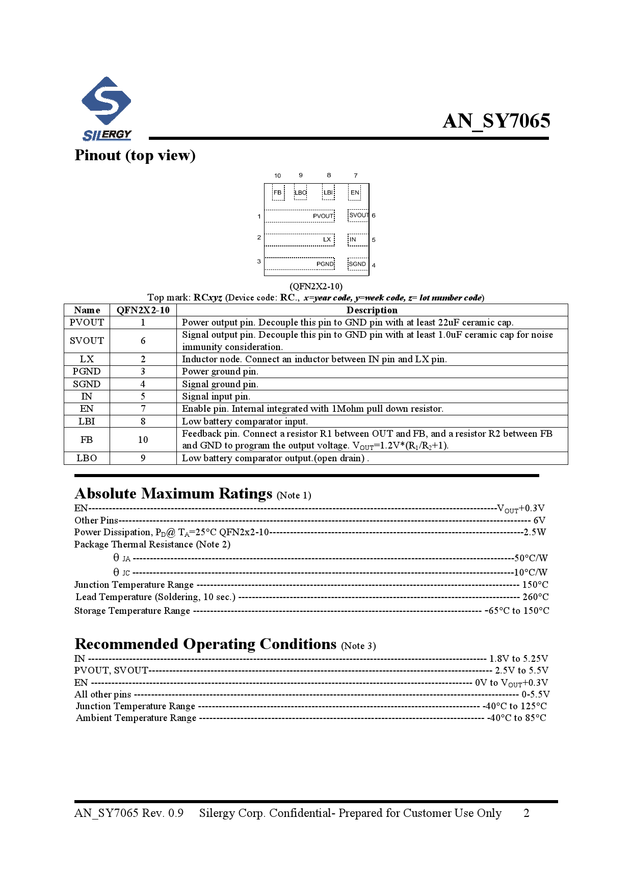 SY7065AQMC_（矽力杰silergy）SY7065AQMC中文资料_价格_PDF手册-立创电子商城