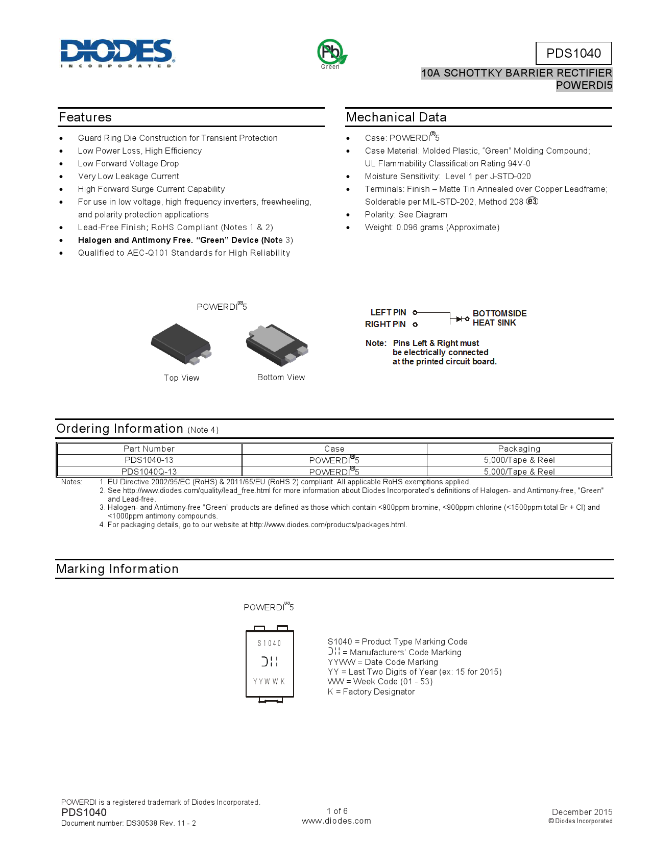 PDS1040-13_（DIODES(美台)）PDS1040-13中文资料_价格_PDF手册-立创电子商城