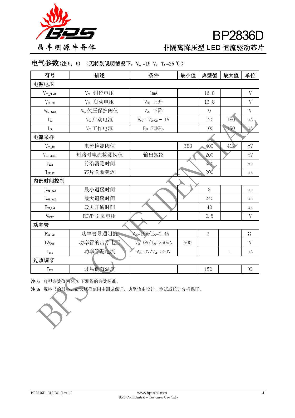 BP2836D_（BPS(上海晶丰明源)）BP2836D中文资料_价格_PDF手册-立创电子商城