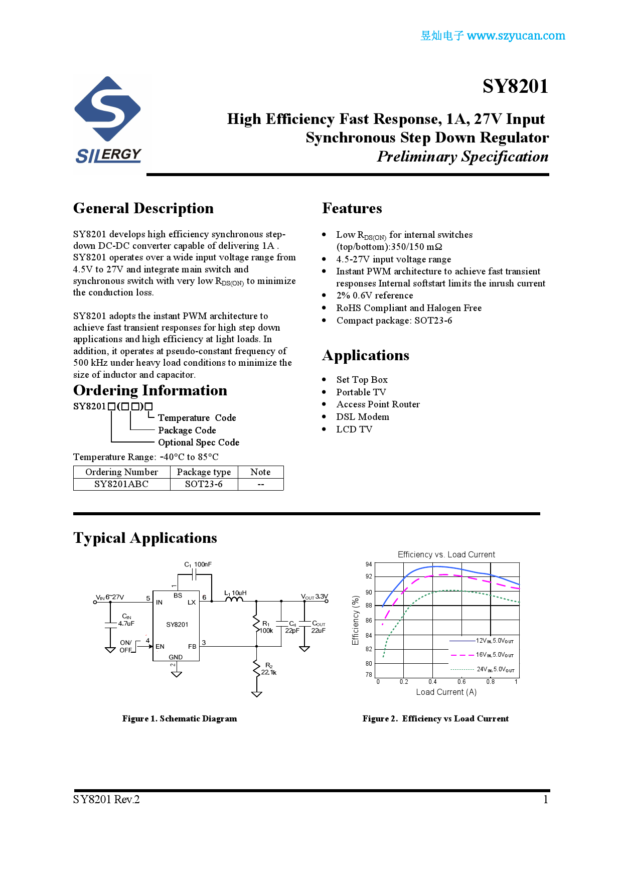 SY8201ABC_（silergy(矽力杰)）SY8201ABC中文资料_价格_PDF手册-立创电子商城