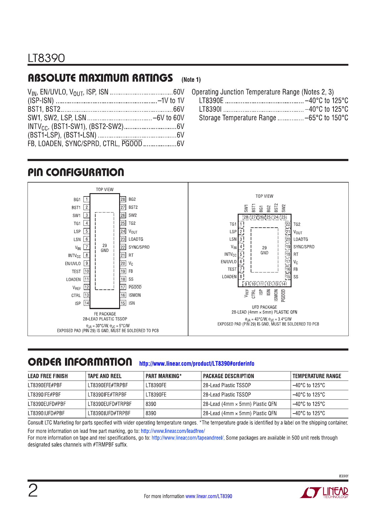 LT8390EFE#PBF_（ADI(亚德诺)/LINEAR）LT8390EFE#PBF中文资料_价格_PDF手册-立创电子商城