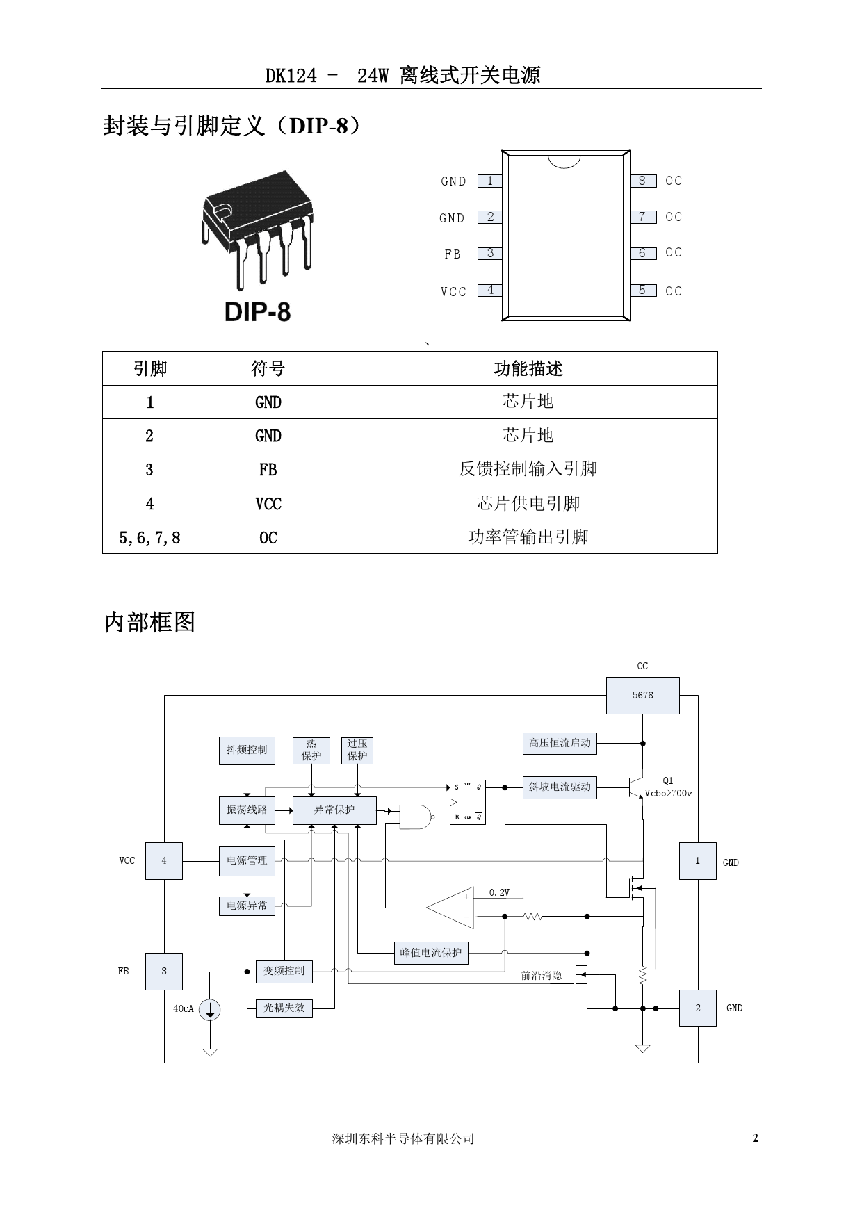 DK124_（DK(东科半导体)）DK124中文资料_价格_PDF手册-立创电子商城