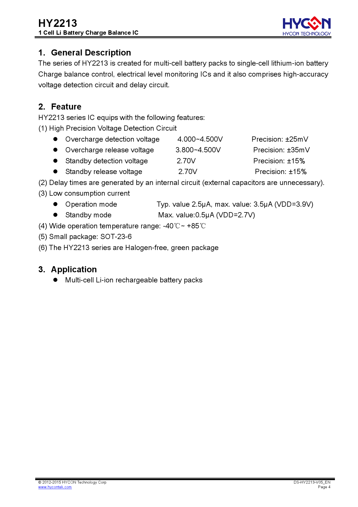 HY2213-BB3A_（HYCON(台湾宏康)）HY2213-BB3A中文资料_价格_PDF手册-立创电子商城