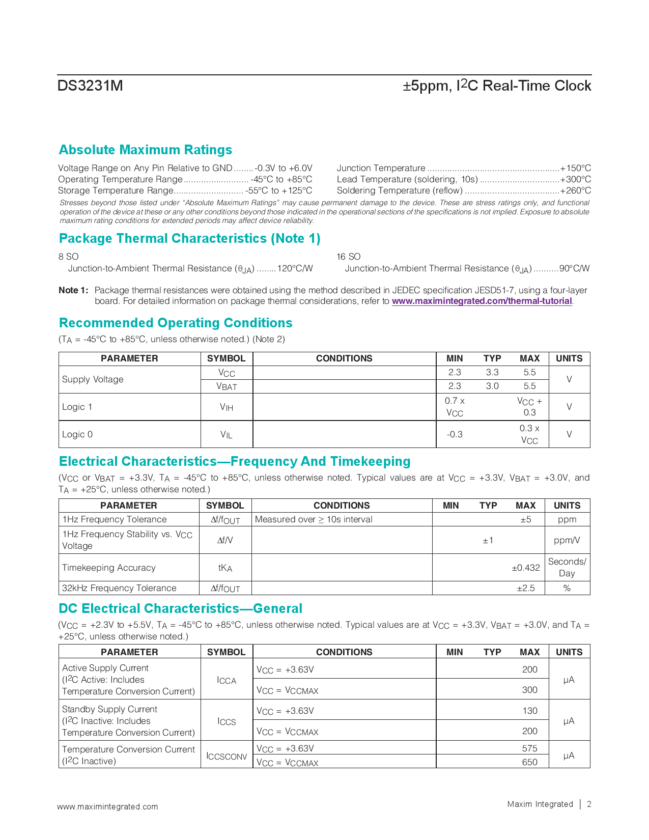 DS3231MZ+TRL_（MAXIM(美信)）DS3231MZ+TRL中文资料_价格_PDF手册-立创电子商城