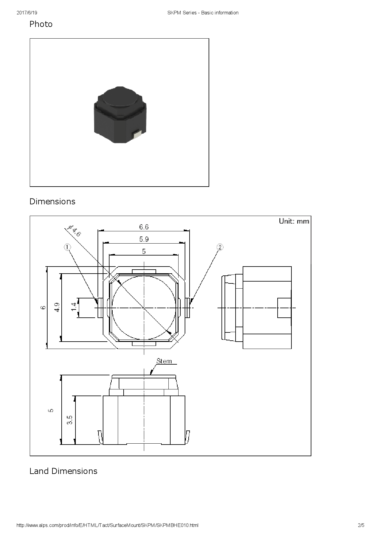 SKPMBHE010_（ALPSALPINE(阿尔卑斯阿尔派)）SKPMBHE010中文资料_价格_PDF手册-立创电子商城
