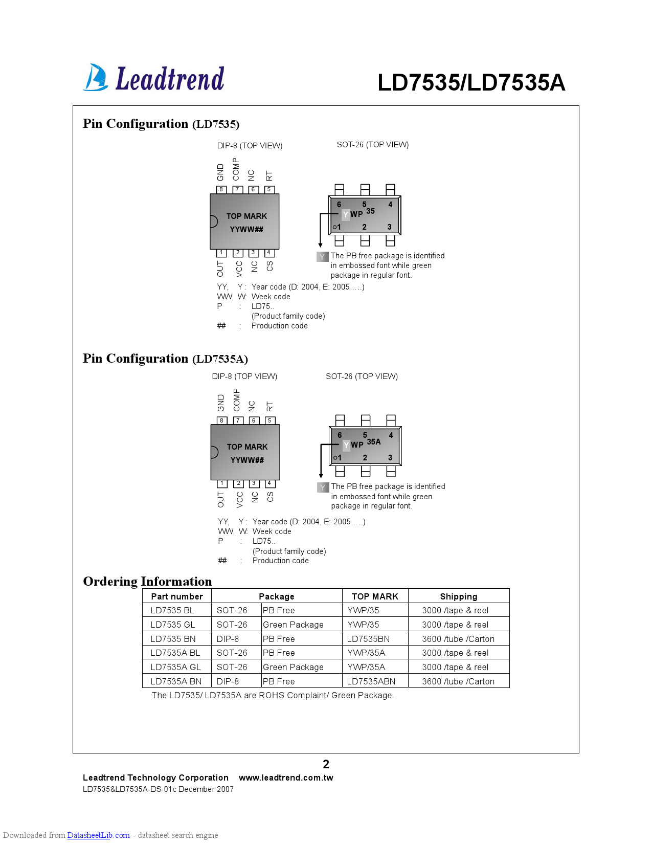 LD7535BL_（Leadtrend(通嘉科技)）LD7535BL中文资料_价格_PDF手册-立创电子商城