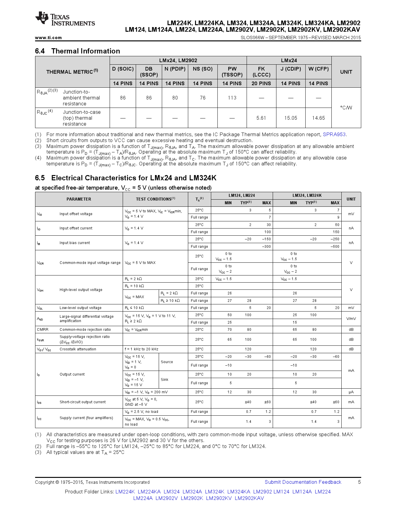 LM324N_（TI(德州仪器)）LM324N中文资料_价格_PDF手册-立创电子商城