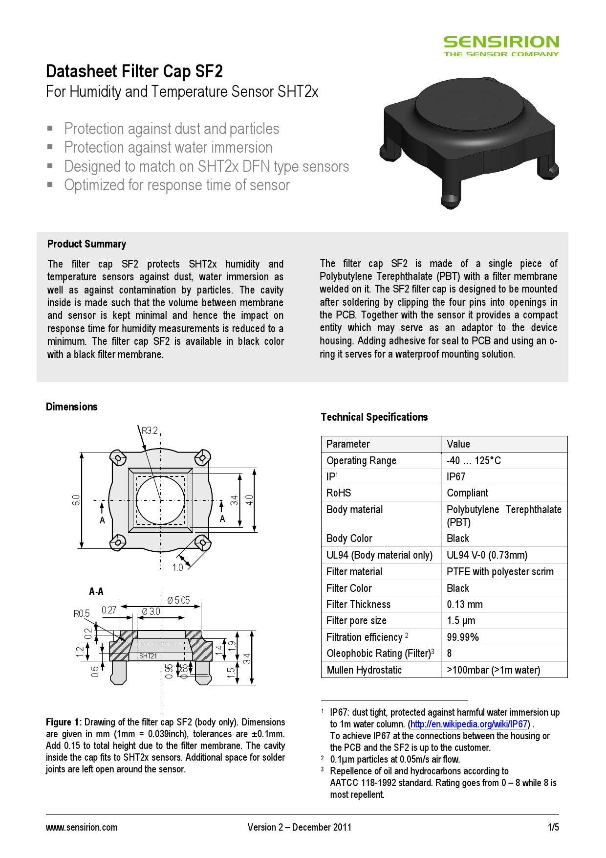 SF2_（Sensirion(瑞士盛思锐)）SF2中文资料_价格_PDF手册-立创电子商城