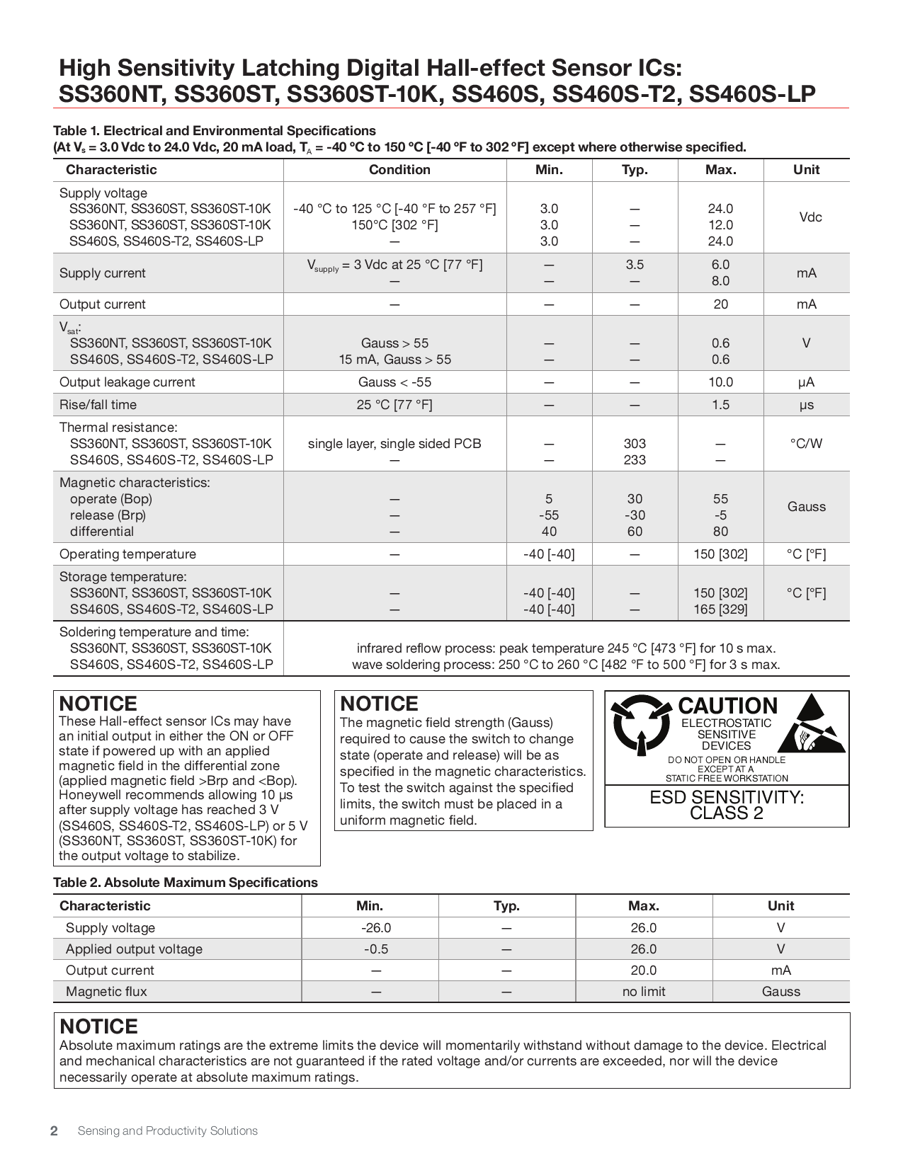 SS360ST_（Honeywell(霍尼韦尔)）SS360ST中文资料_价格_PDF手册-立创电子商城