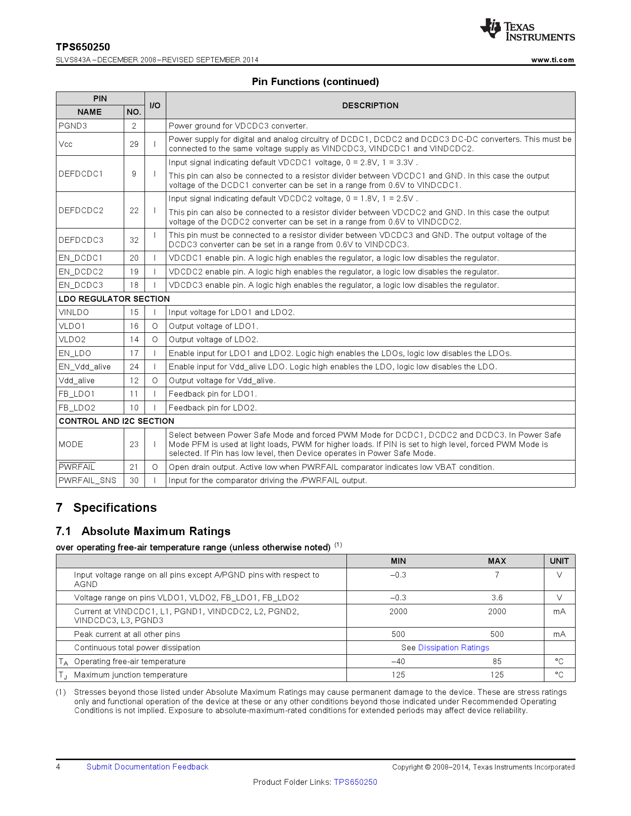 TPS650250RHBR_（TI(德州仪器)）TPS650250RHBR中文资料_价格_PDF手册-立创电子商城