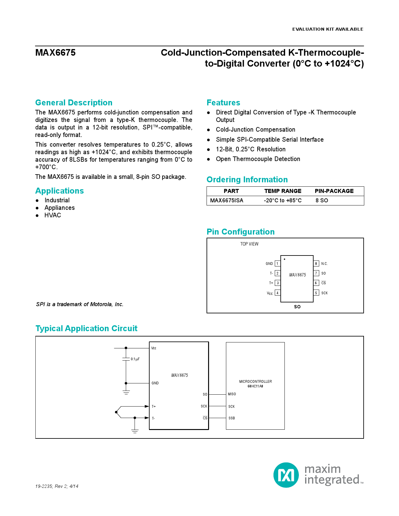 MAX6675ISA+T_（MAXIM(美信)）MAX6675ISA+T中文资料_价格_PDF手册-立创电子商城